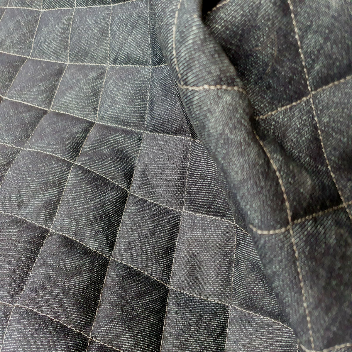 Quilted Denim 8oz Contrast Stitch | Fabric UK