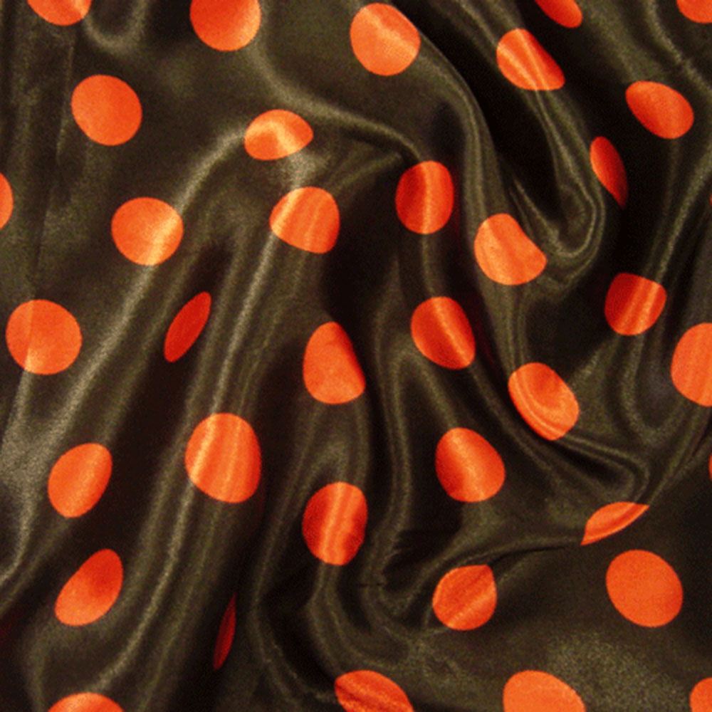 Printed Satin Spots | Fabric UK