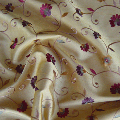 Captivate Floral Curtain Material | Fabric UK