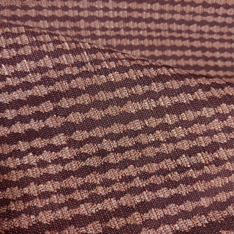 Russet Wavy Stripe Upholstery Fabric | Fabric UK