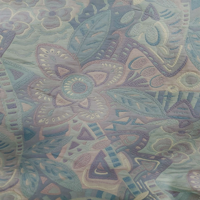 Padded Pastel Flower Upholstery Fabric | Fabric UK
